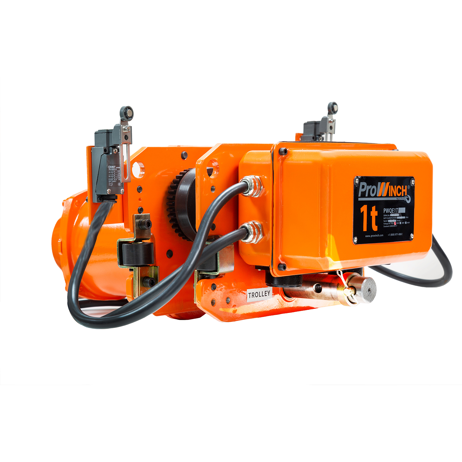 1 Ton 2 Speed Power Trolley 230 460V 60HZ With Limit Switches Pendant